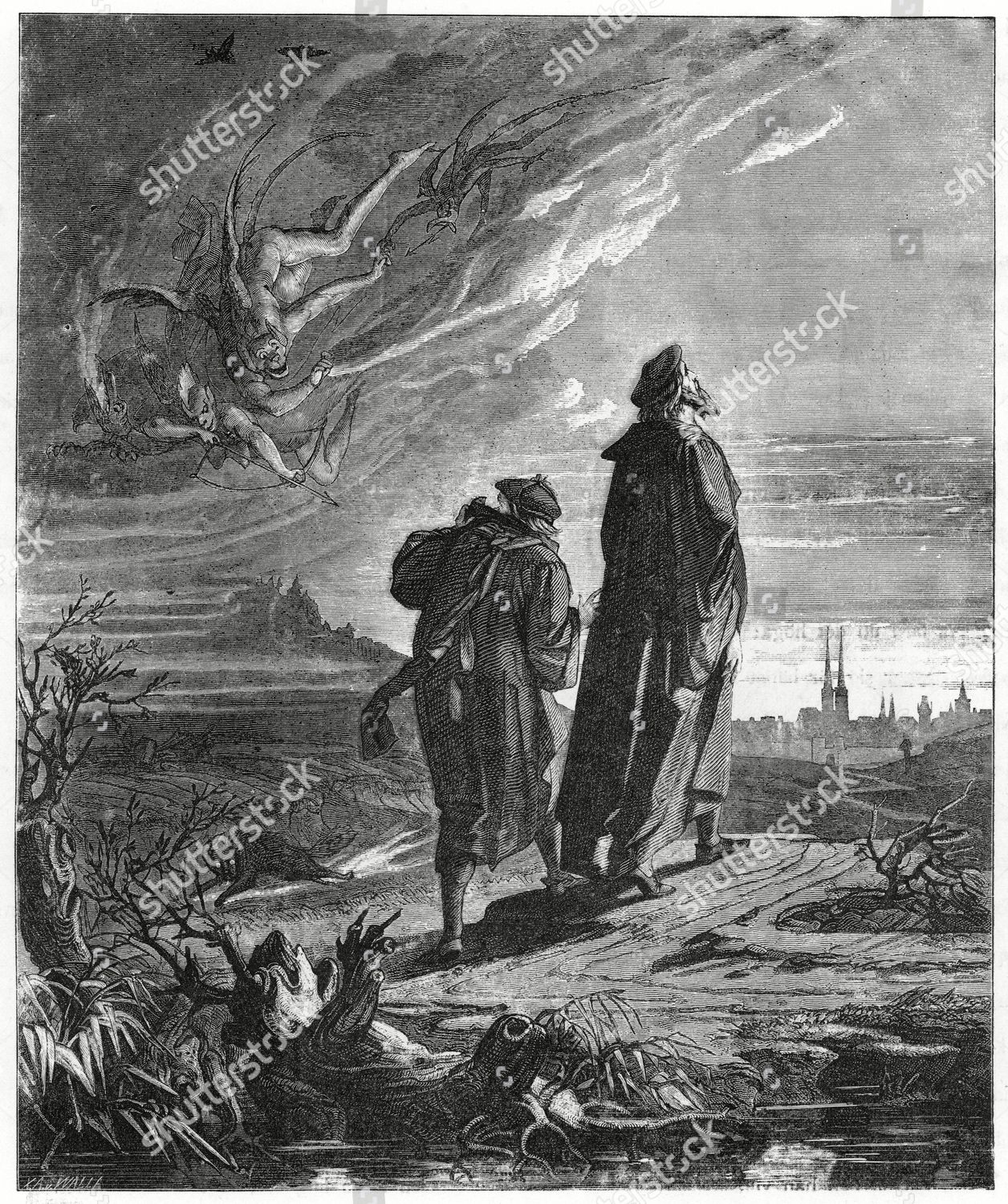 Faust Walking Wagner When He First Editorial Stock Photo - Stock Image ...