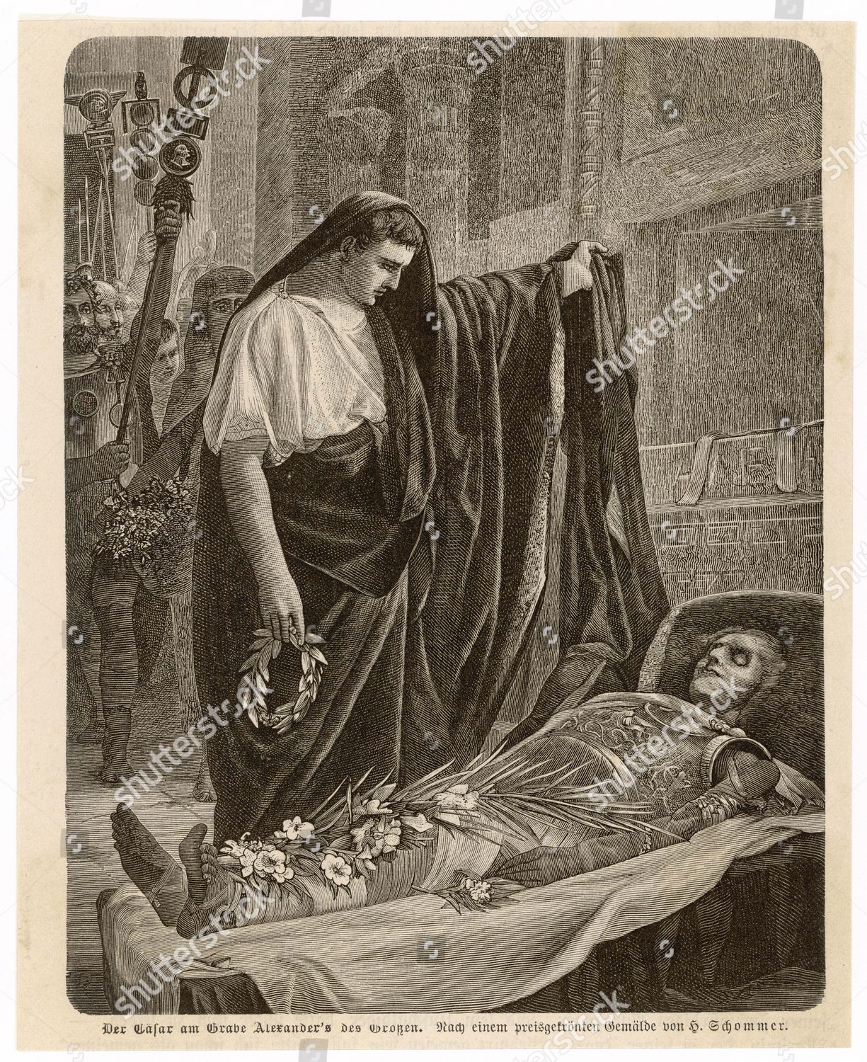 Caesar Inspects Mummified Corpse Alexander Great Editorial Stock Photo ...