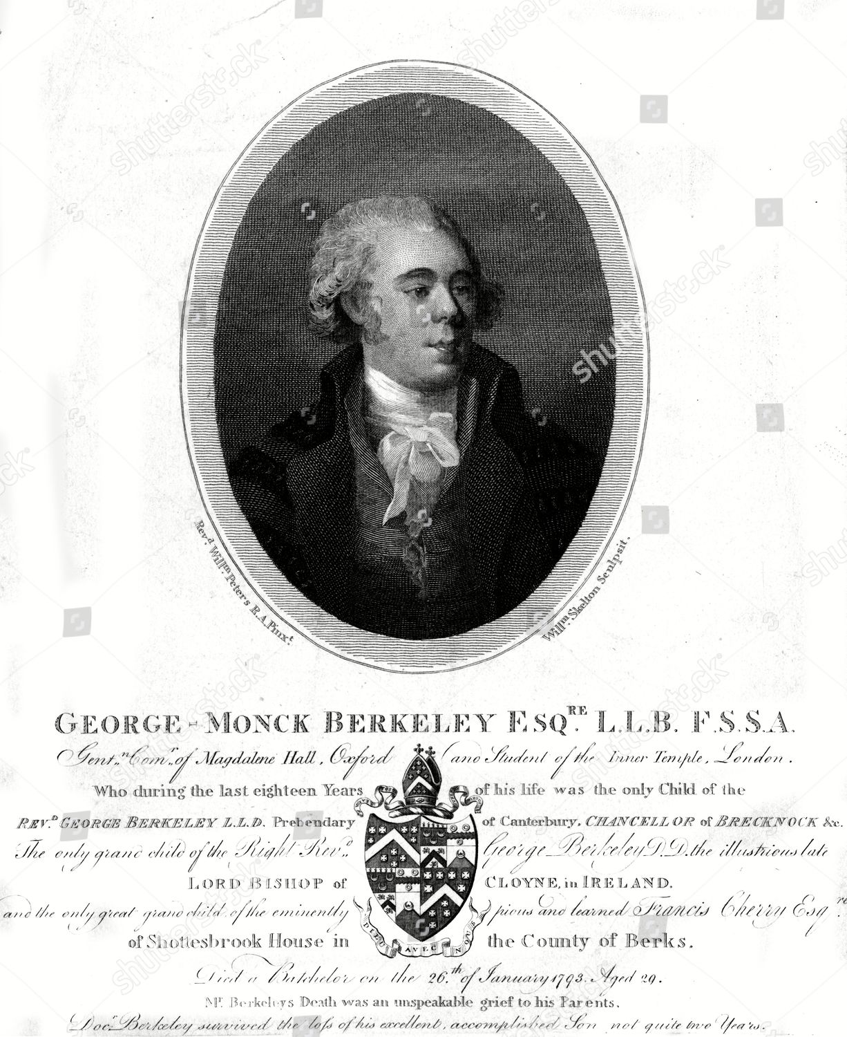 George Monck Berkeley Poet Descendant Berkeley Editorial Stock Photo ...
