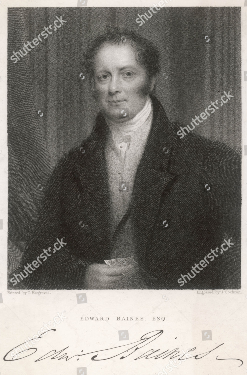 Edward Baines Journalist Author Politician Active Editorial Stock Photo ...
