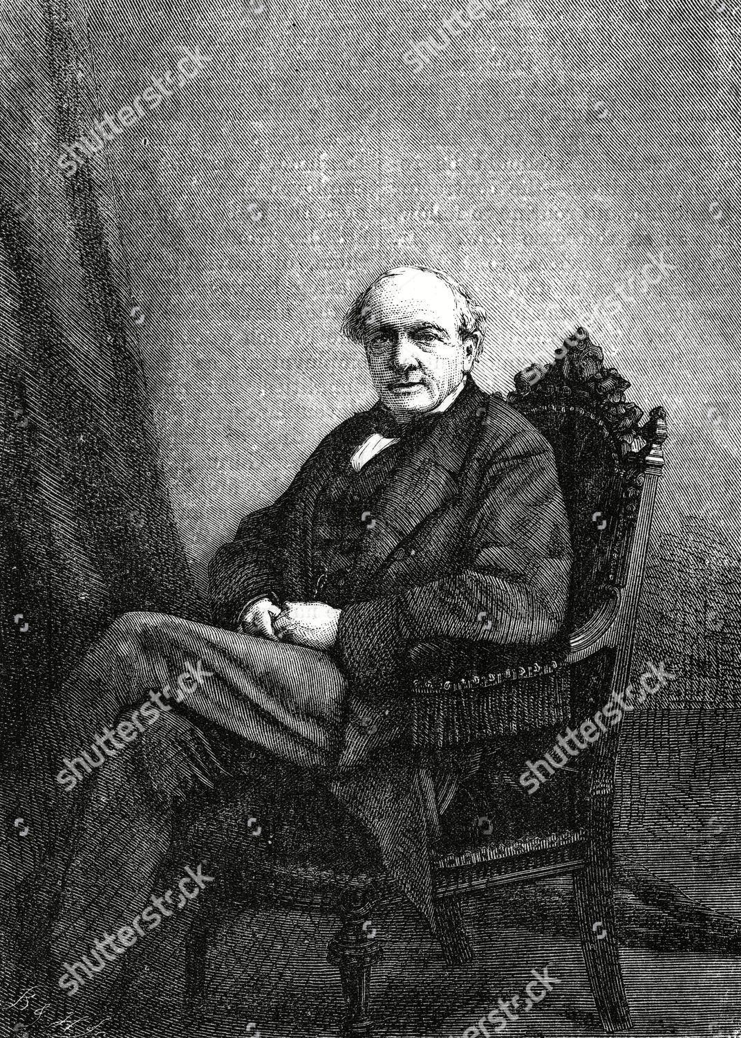 Thomas Brassey Engineering Contractor His Autograph Editorial Stock ...