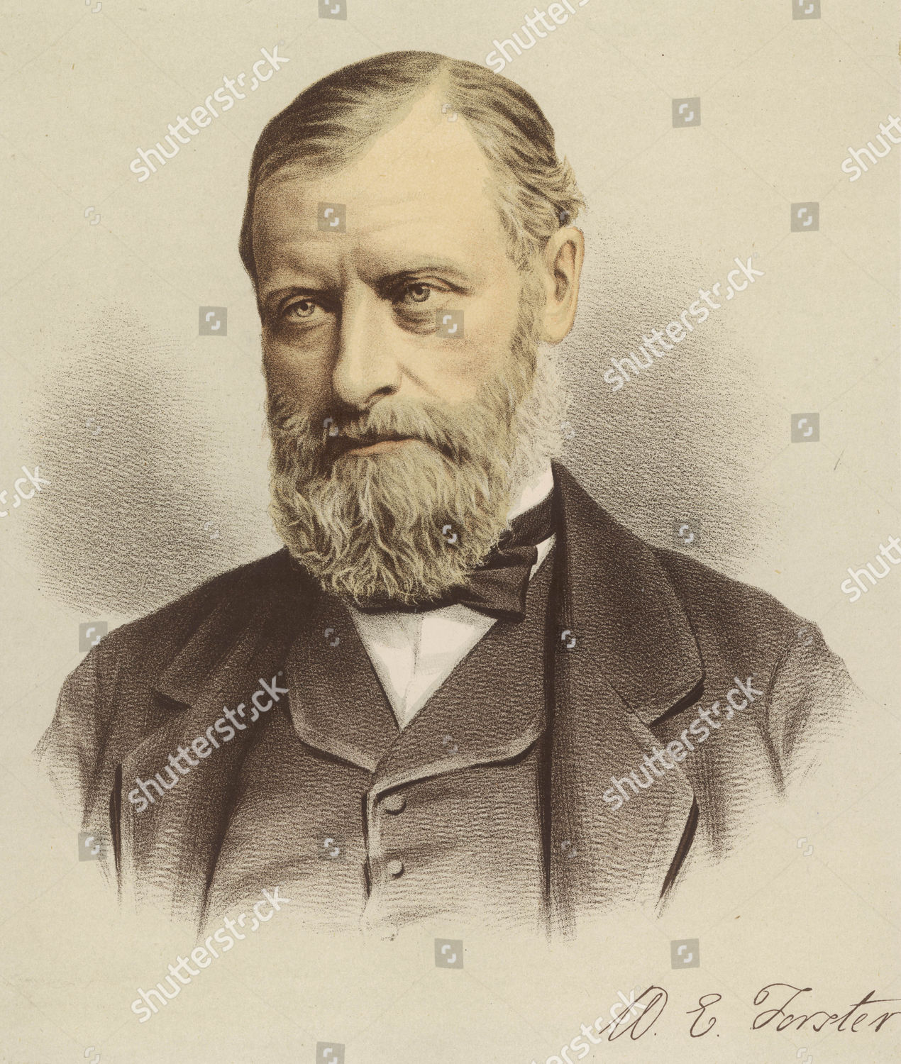 William Edward Forster British Statesman Responsible Editorial Stock ...