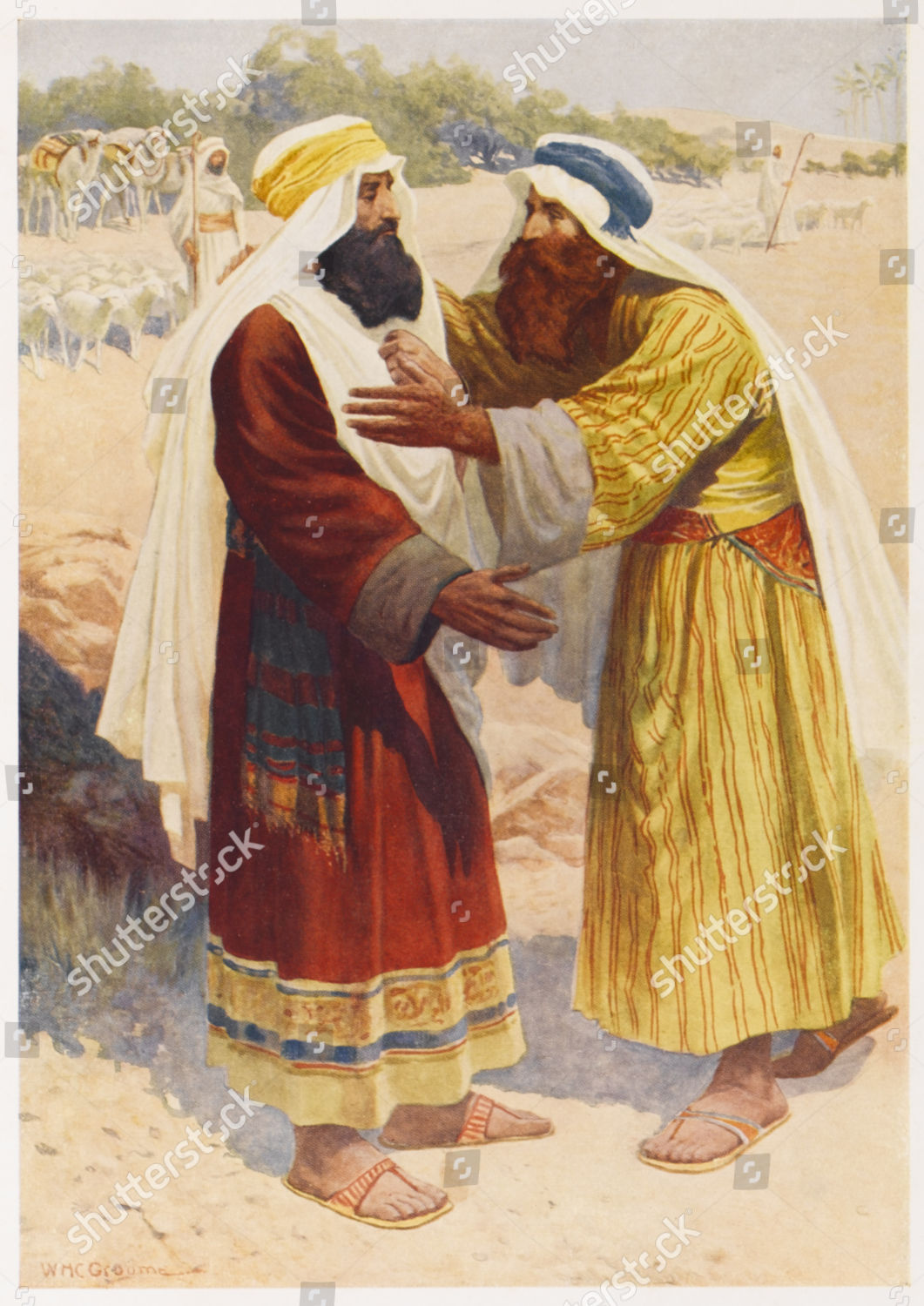 Jacob His Brother Esau Meet After Editorial Stock Photo - Stock Image ...