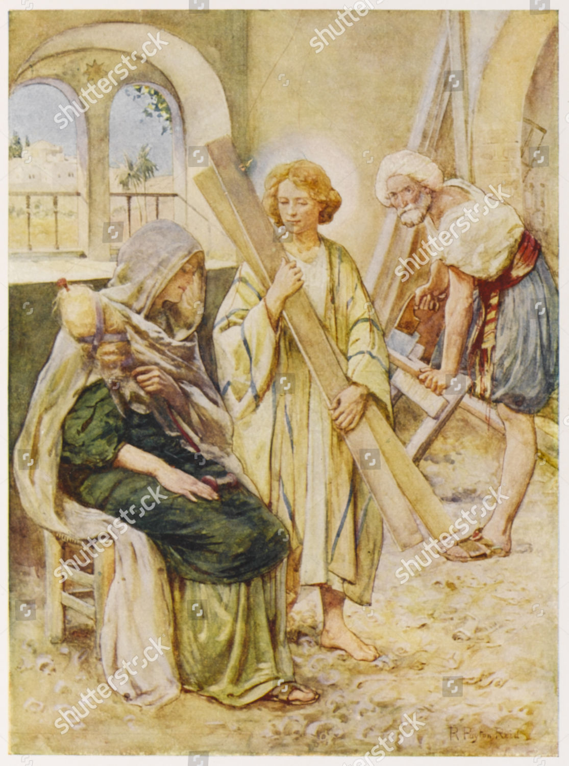 Jesus Helps His Father Carpentry Business Editorial Stock Photo - Stock ...