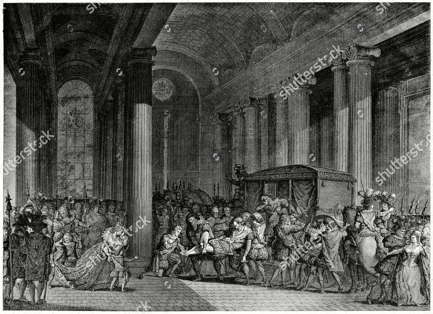 Henri Iv Assassinated By Ravaillac Discontented Editorial Stock Photo ...