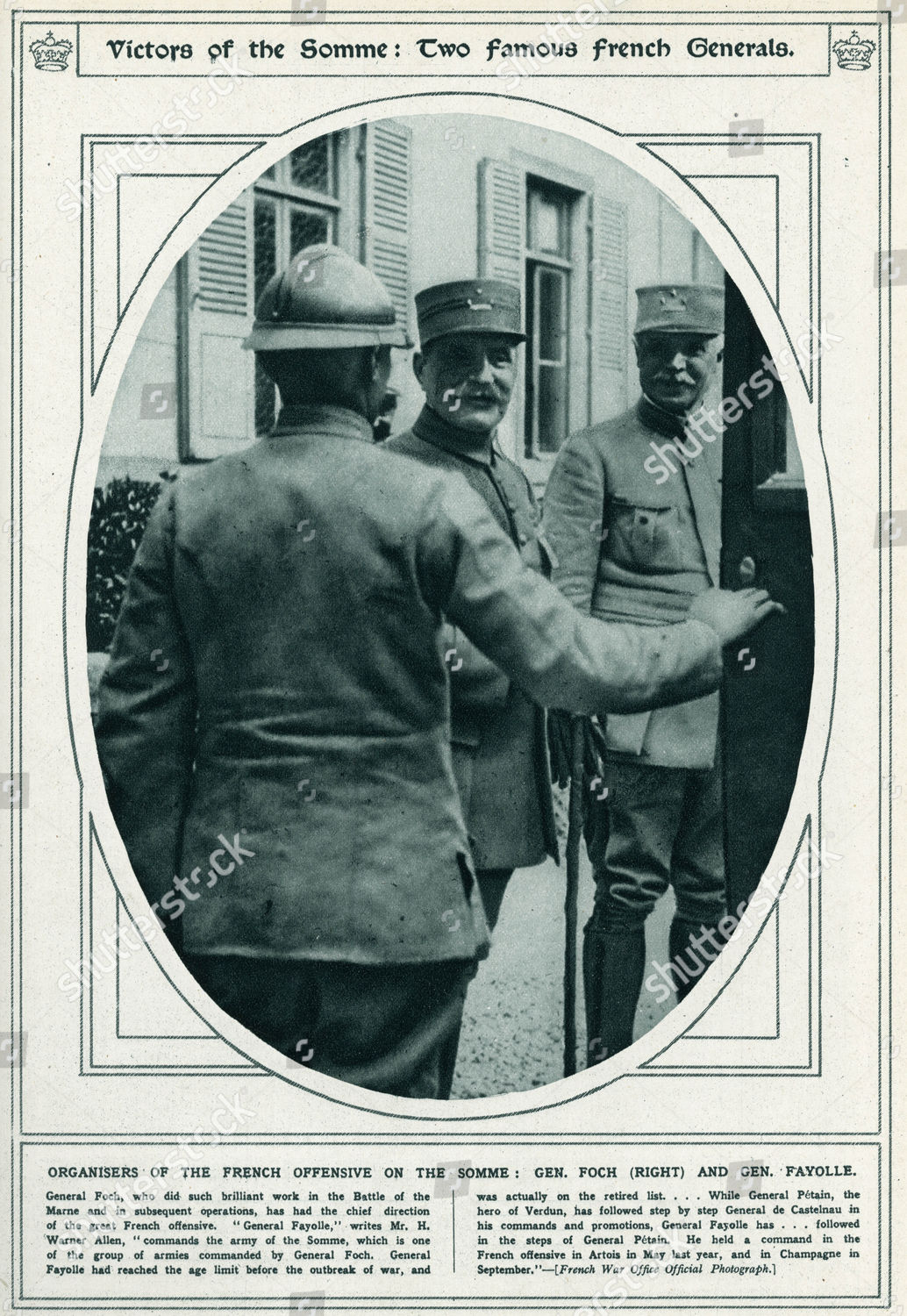 Two Famous French Generals Ferdinand Foch Editorial Stock Photo - Stock ...