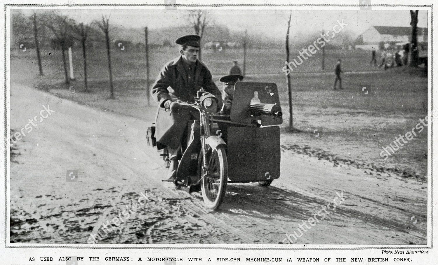 Motorcycle Sidecar Machine Gun 1914 Editorial Stock Photo - Stock Image ...