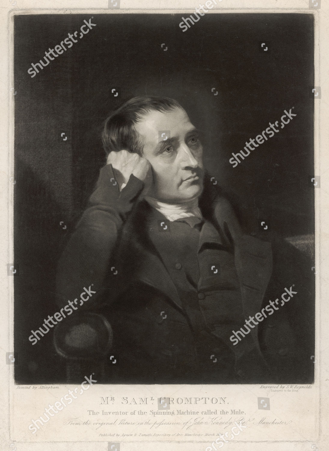 Samuel Crompton Inventor Spinning Machine Called Editorial Stock Photo ...