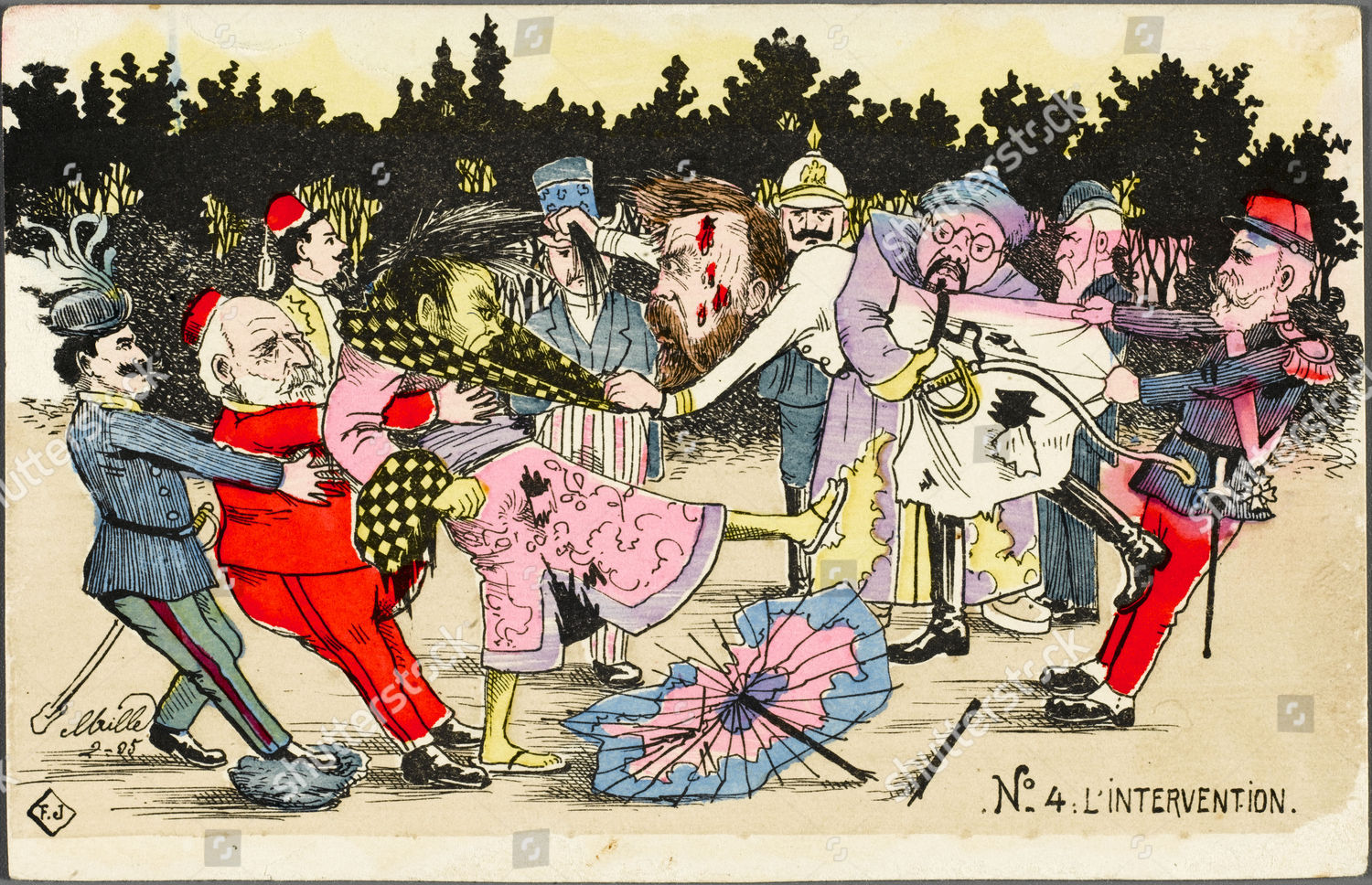 Card 4 5 Intervention Cartoon Interpretation Editorial Stock Photo ...