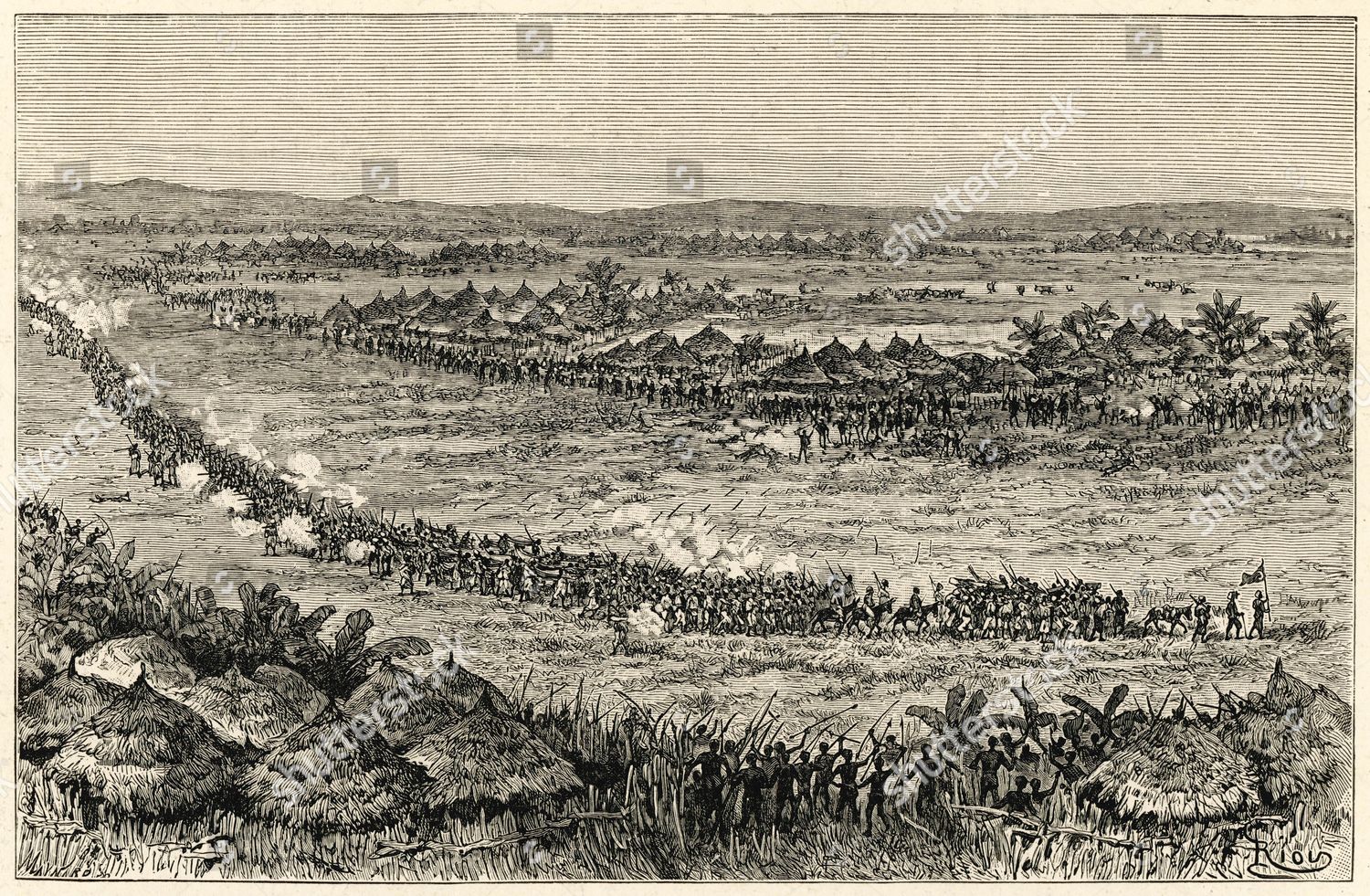 Explorer Stanley Comes Into Conflict Natives Editorial Stock Photo ...
