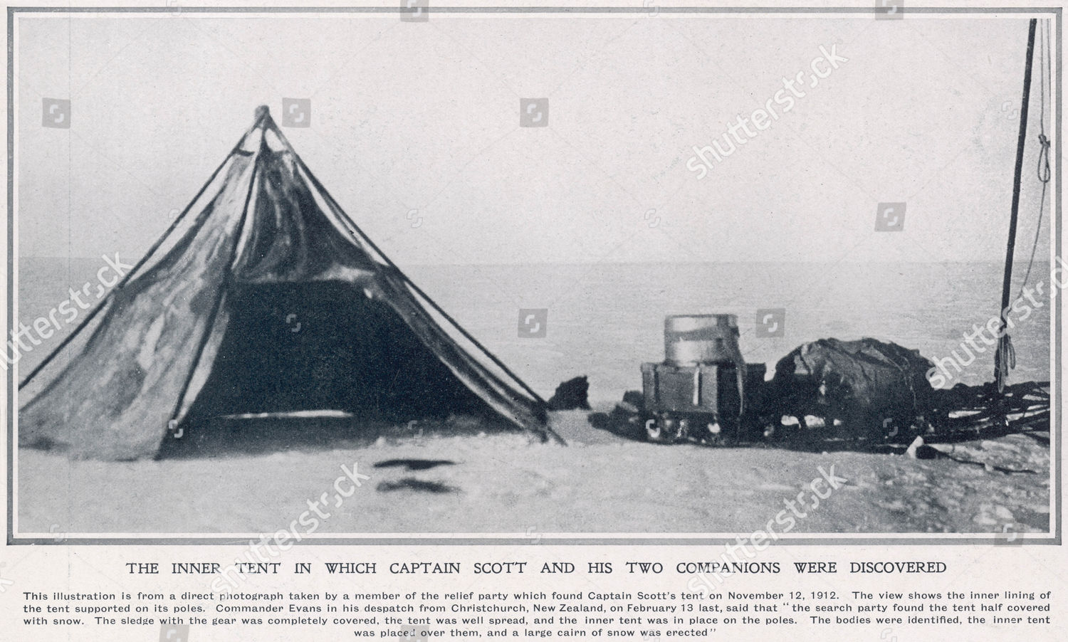 Inner Tent Which Captain Scott His Editorial Stock Photo - Stock Image ...