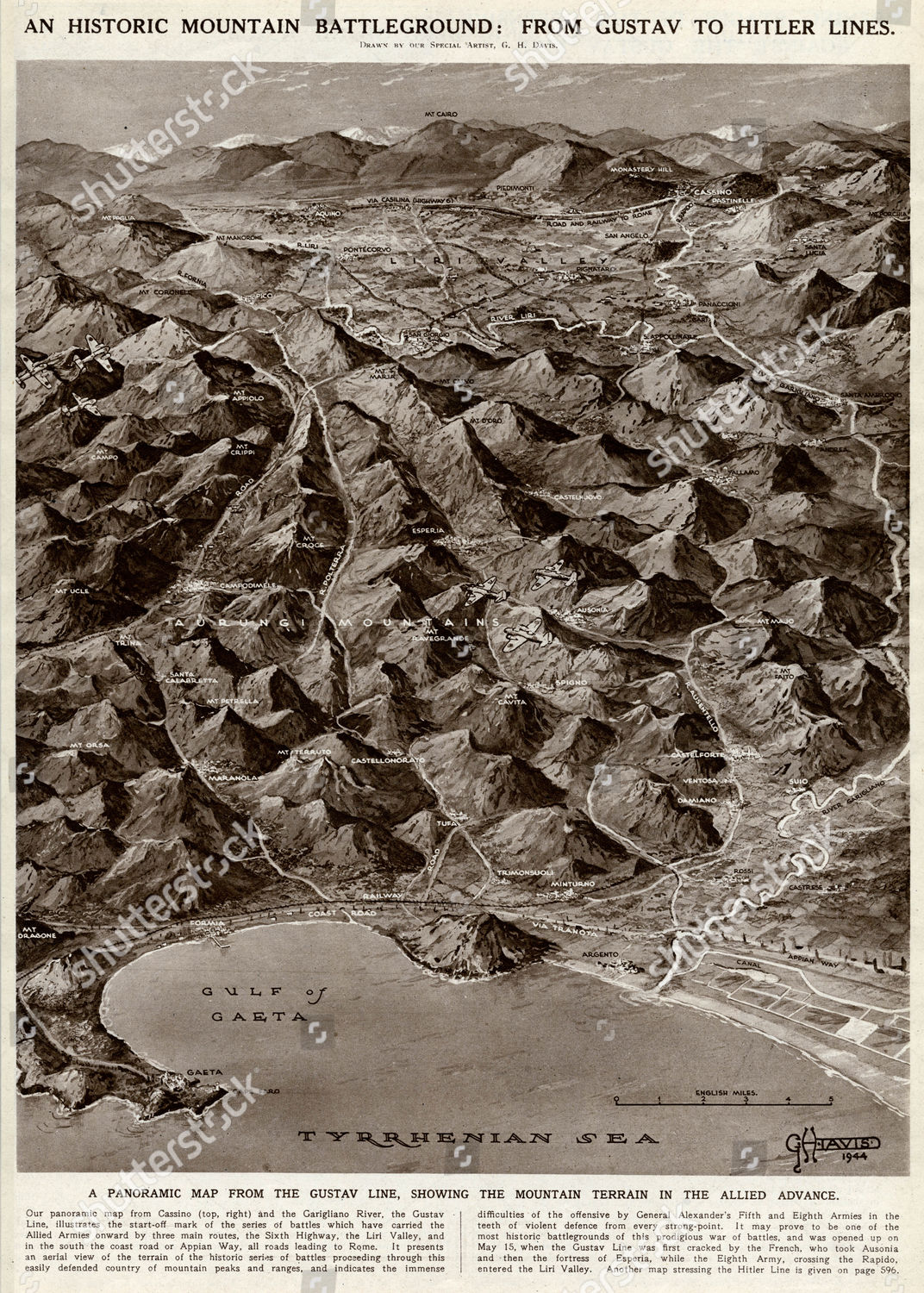 Historic Mountain Battleground During Second World Editorial Stock ...