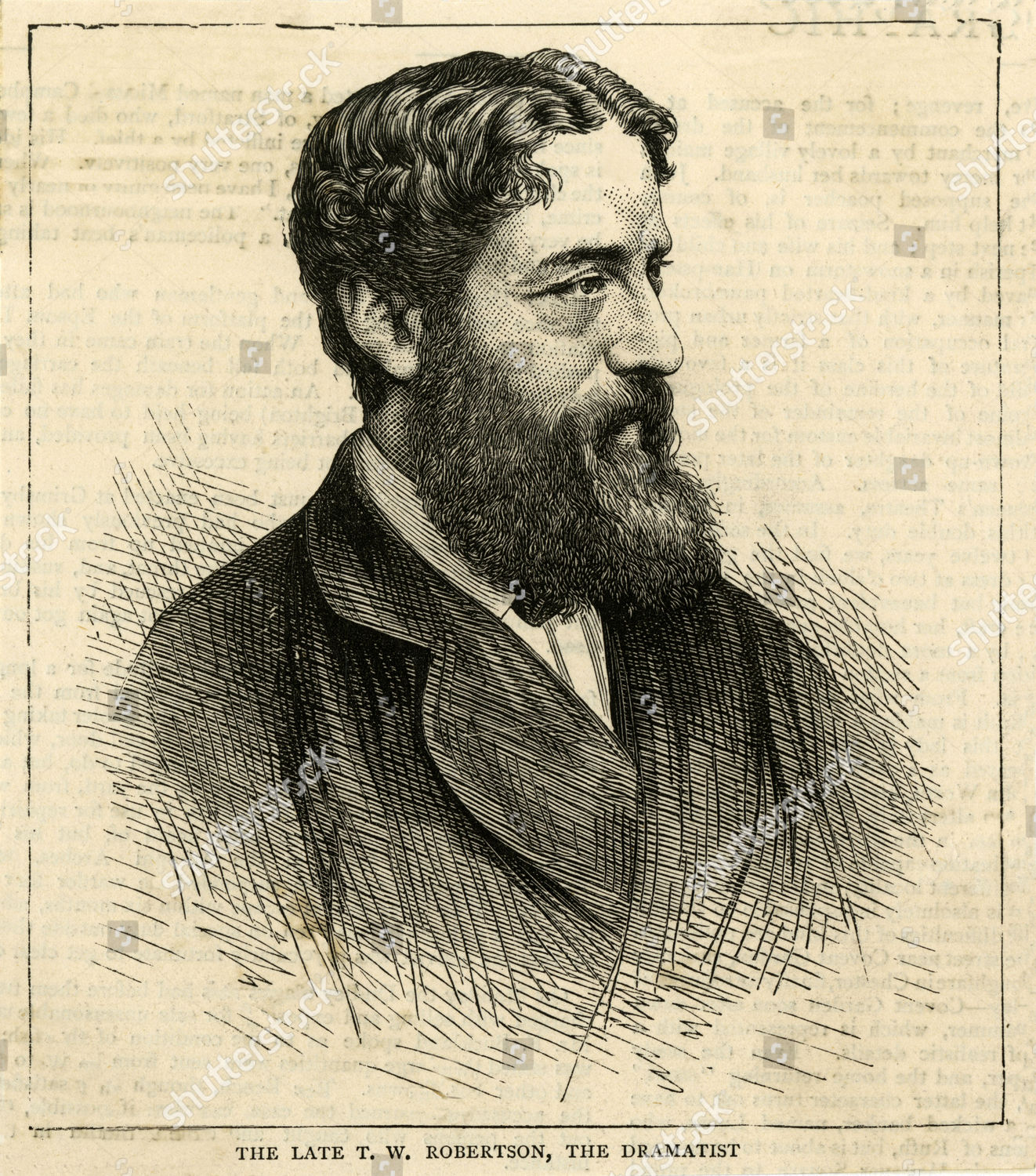 Thomas William Robertson English Dramatist Actor Editorial Stock Photo ...