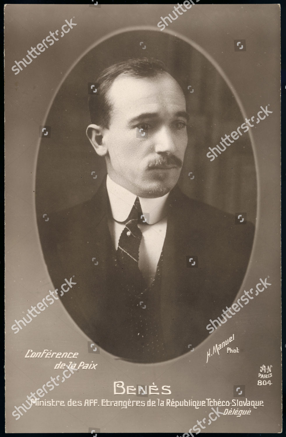 Edvard Benes Czechoslovak Statesman 1884 1948 Editorial Stock Photo ...
