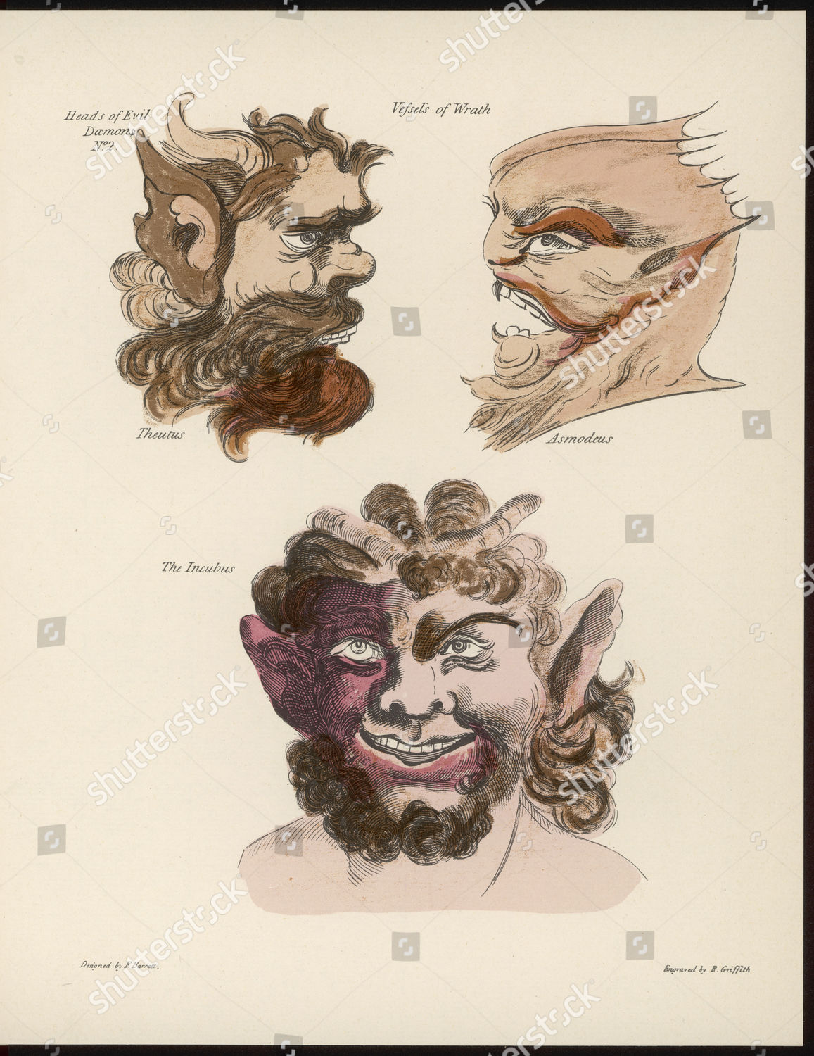 Three Evil Daemons Theutus Asmodeus Incubus Editorial Stock Photo ...