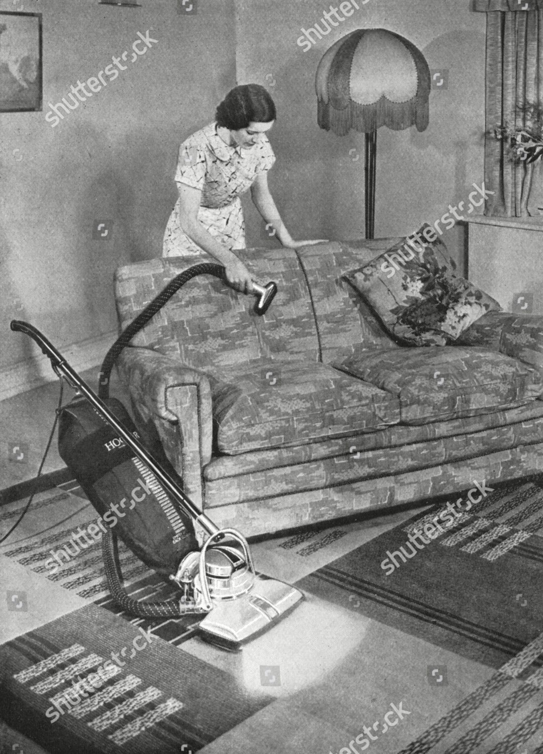 Woman Hoover Using Attachments 1930s Editorial Stock Photo - Stock ...