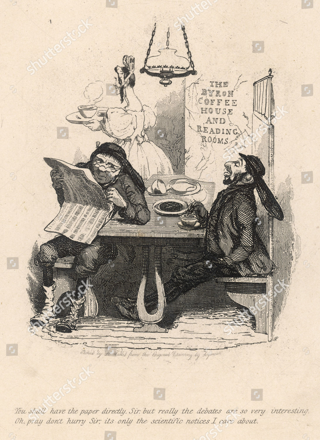 Workman Reading Newspaper Coffee House Circa Editorial Stock Photo ...