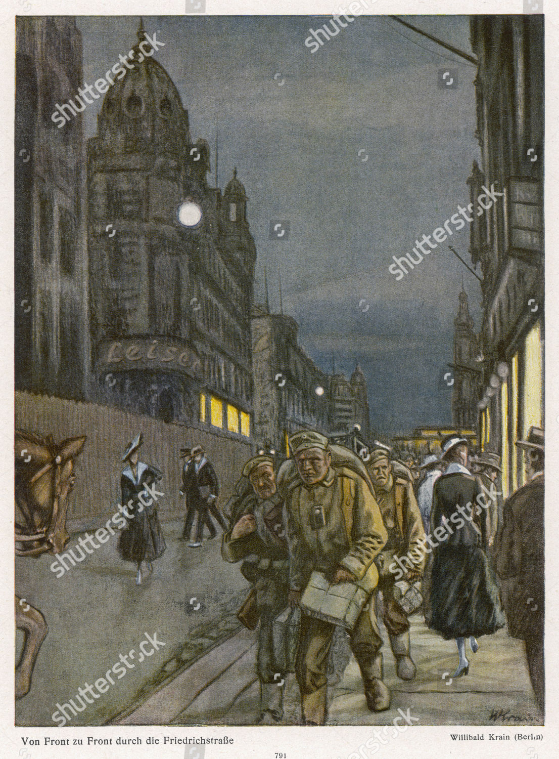 Berlin During World War One Scene Editorial Stock Photo - Stock Image ...