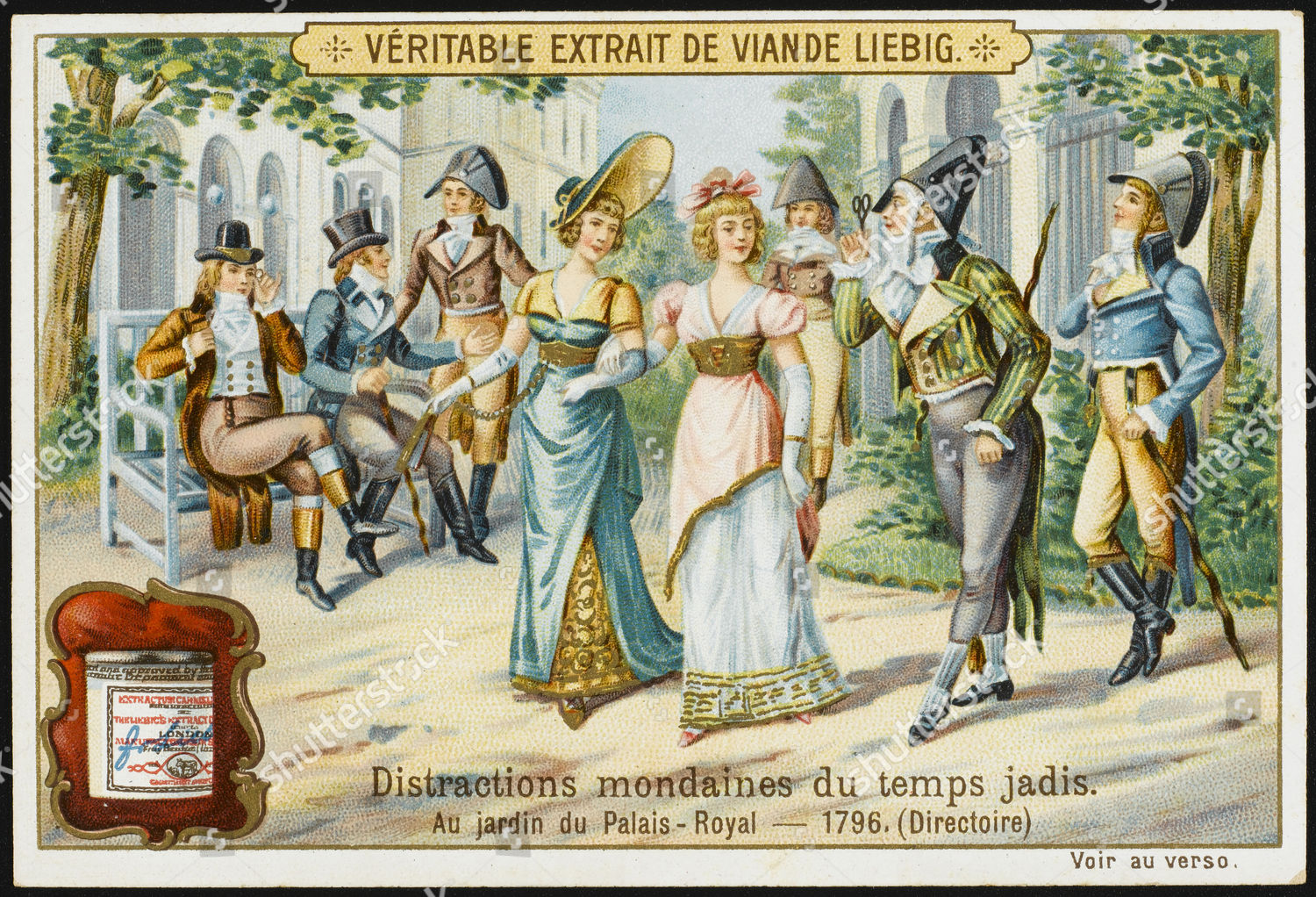 Fashionable Incroyables Parade Their Extravagant Costume Editorial ...