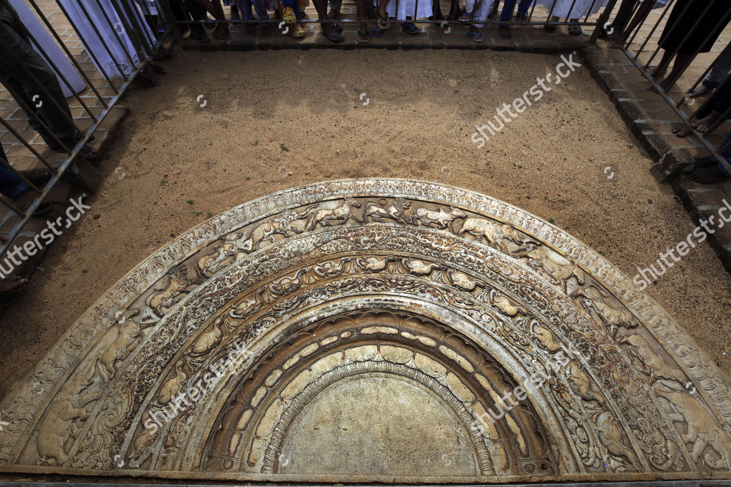 Renowned Ancient Sandakada Pahana Moonstone Anuradhapura Editorial ...