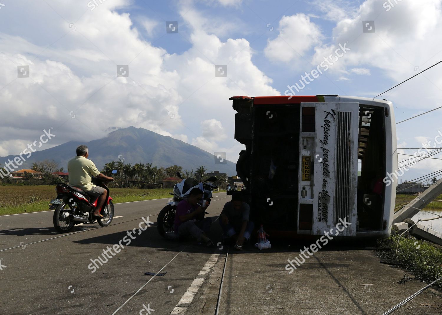 Filipino Villager Riding On Motorcycle Drives Editorial Stock Photo ...