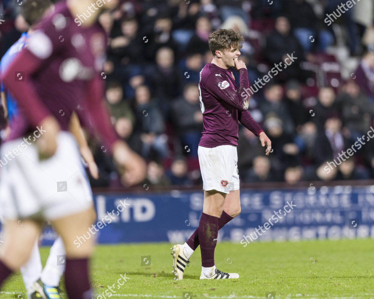 Robbie Muirhead Heart Midlothian Bites His Editorial Stock Photo ...