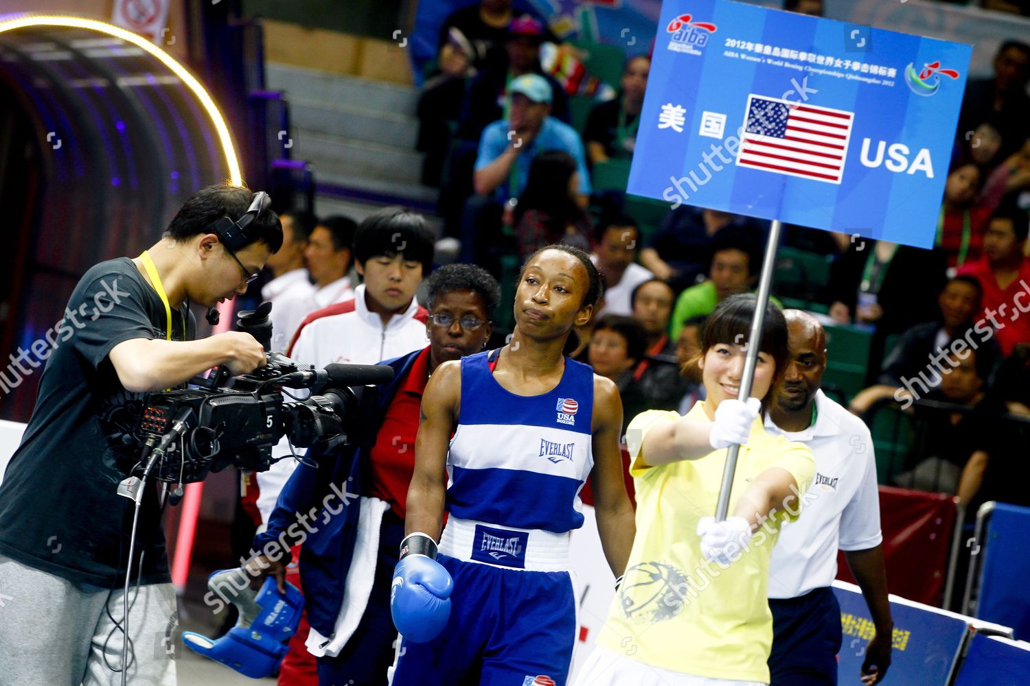 Usas Raquel Miller Blue Walks Ring Editorial Stock Photo - Stock Image ...