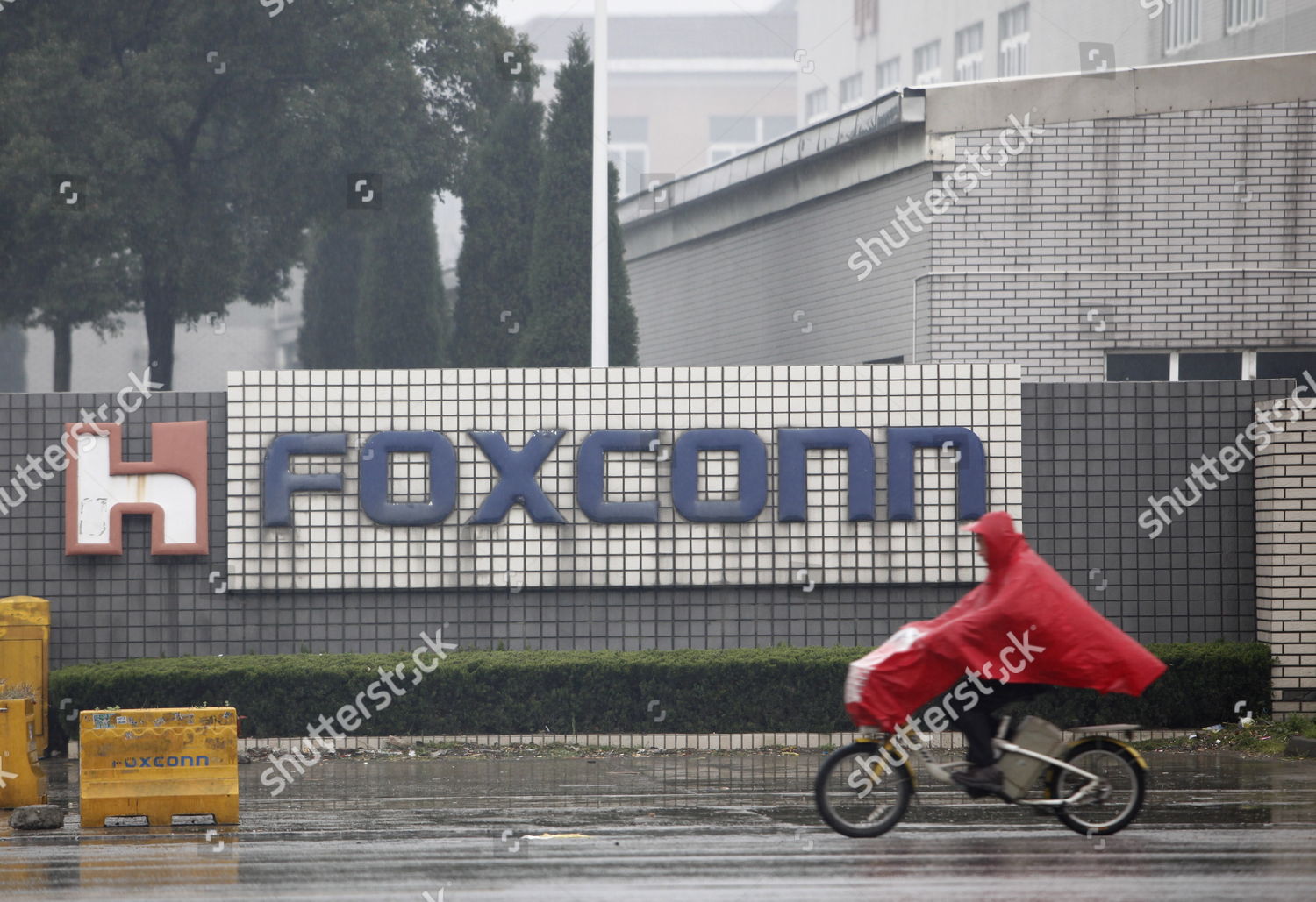 Pedestrians Walk Past Foxconn Factory Complex Editorial Stock Photo ...