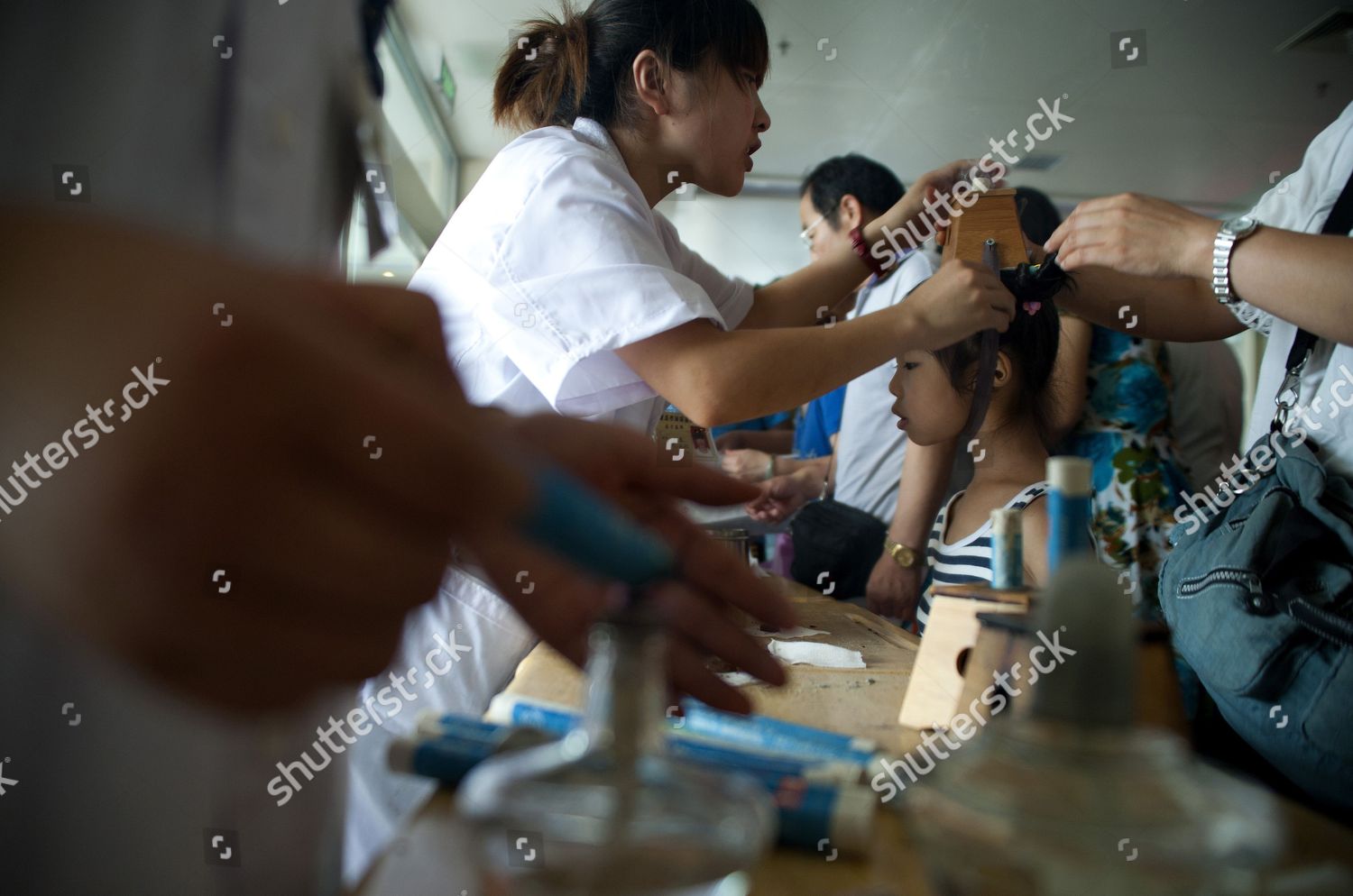 Doctor Fixes Moxibustion Box Girl Receiving Editorial Stock Photo ...