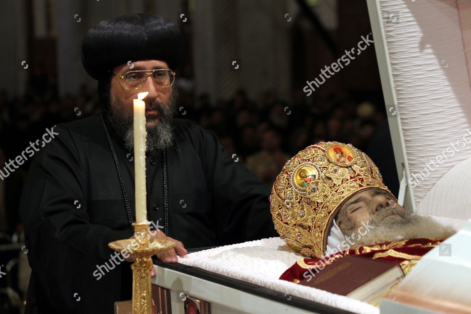 Egyptian Coptic Priest Stands Next Open Editorial Stock Photo - Stock ...