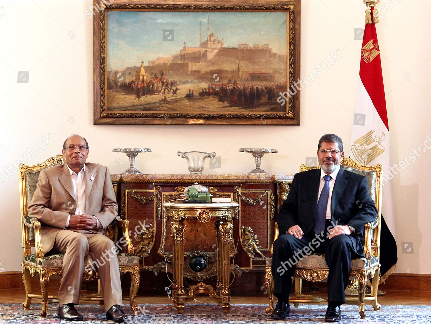 Egyptian President Mohamed Morsi R Meets Editorial Stock Photo - Stock ...