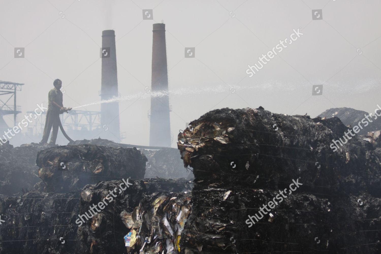 Indian Fire Fighters Aim More Water Editorial Stock Photo - Stock Image ...
