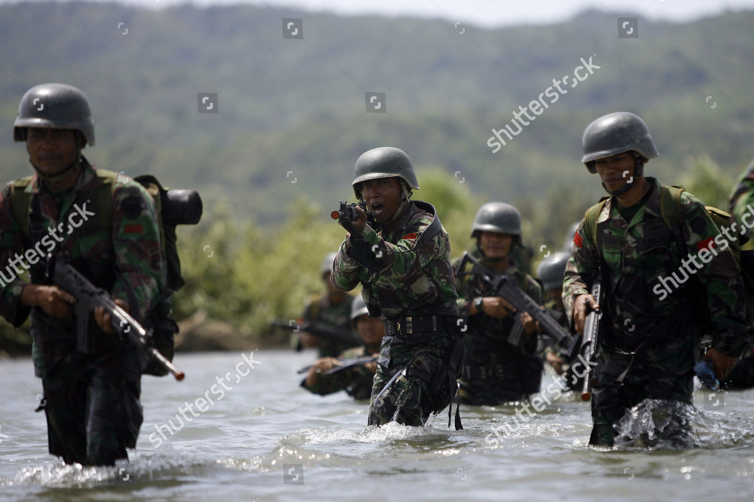 Indonesia National Army Soldiers Raiders Unit Editorial Stock Photo ...
