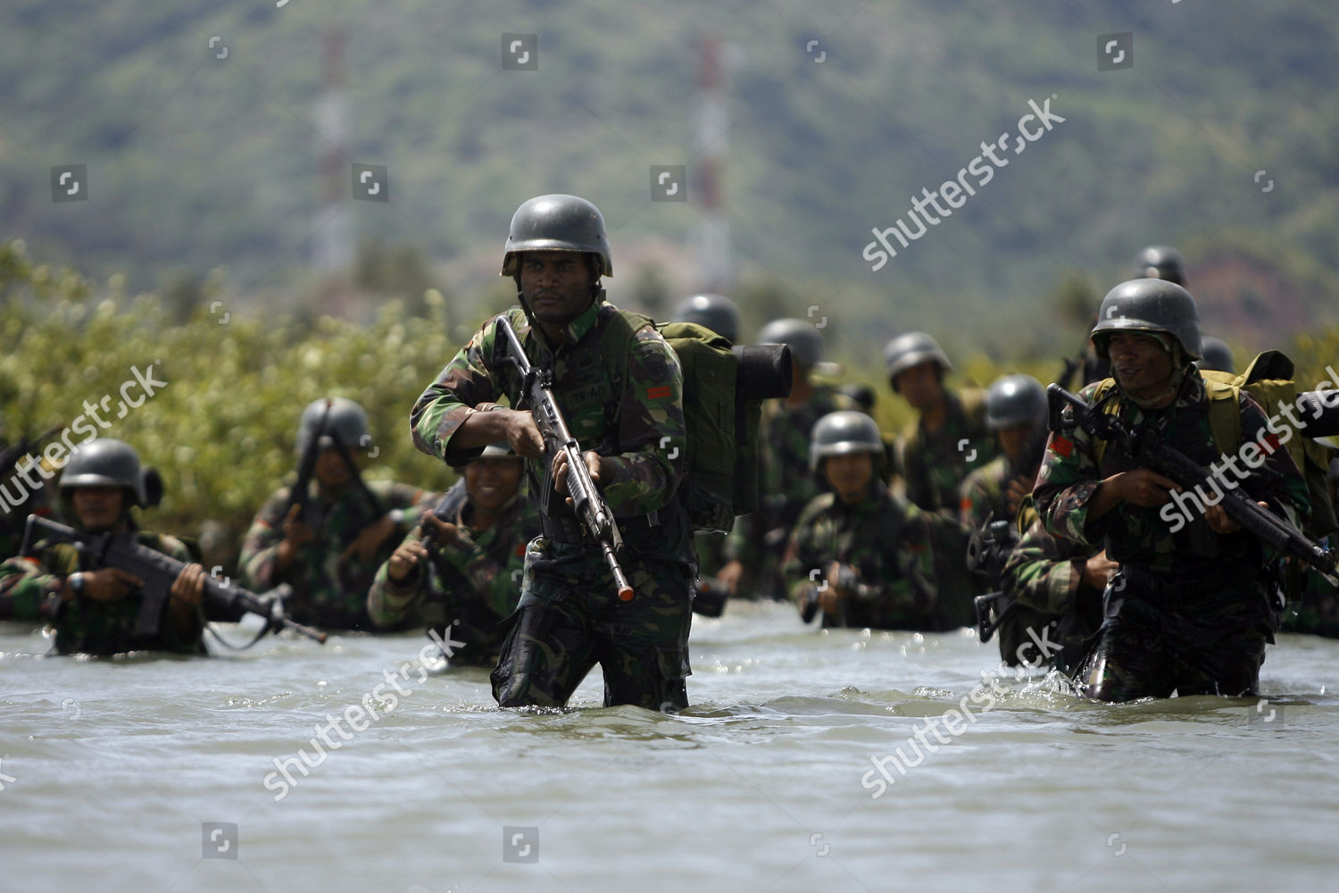Indonesia National Army Soldiers Raiders Unit Editorial Stock Photo ...
