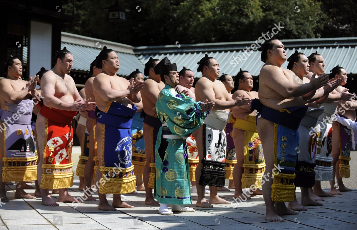 Sumo Wrestlers Participate Ritual Ceremony Yasukuni Editorial Stock ...