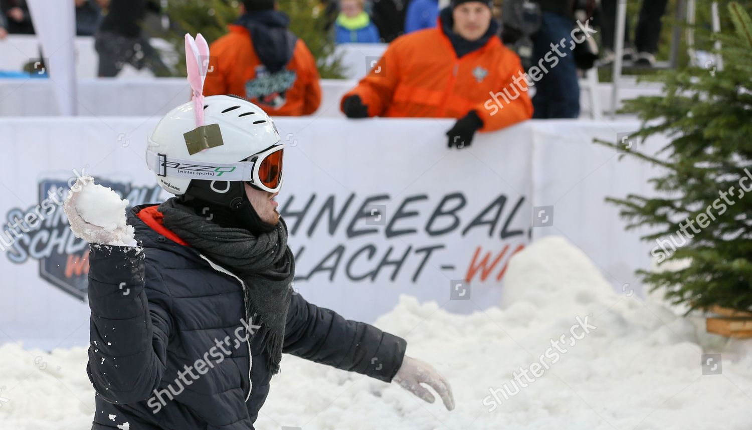 Member Snowball Throwing Team Made Three Editorial Stock Photo - Stock ...
