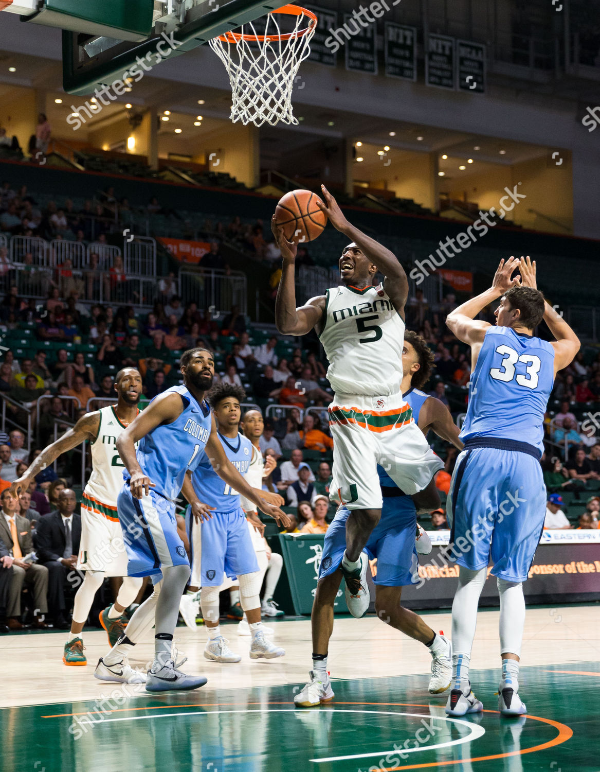 Miami Guard Davon Reed 5 Goes Editorial Stock Photo - Stock Image ...