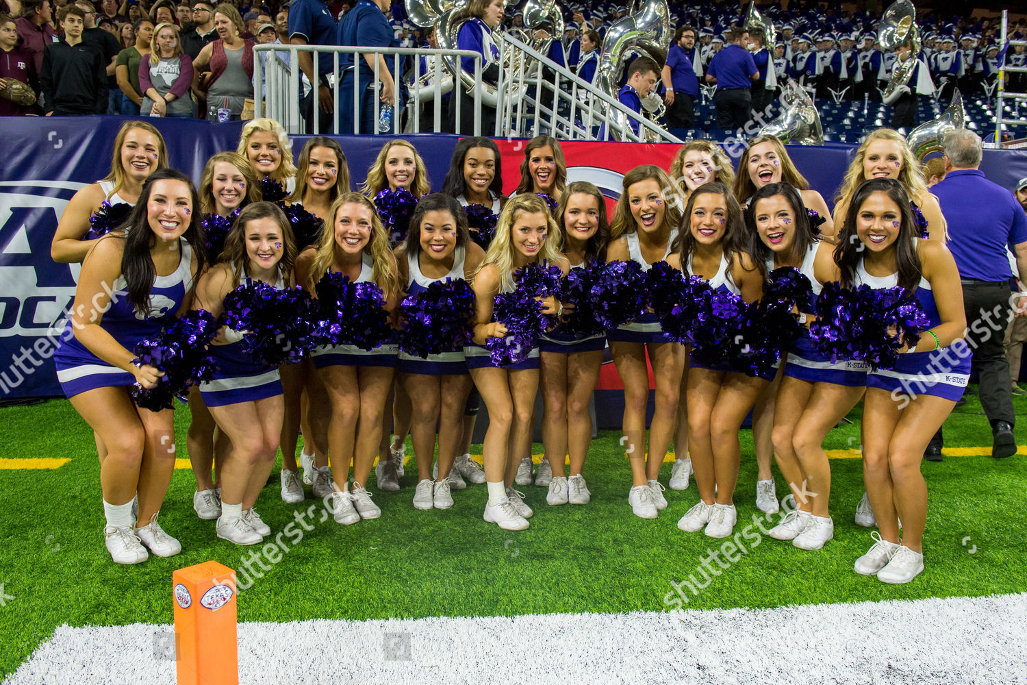 Kansas State Wildcats Cheerleaders Pose Prior Editorial Stock Photo ...