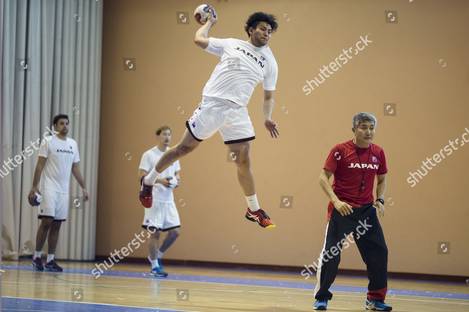 Japanese Handball National Team Trains Martin Editorial Stock Photo ...