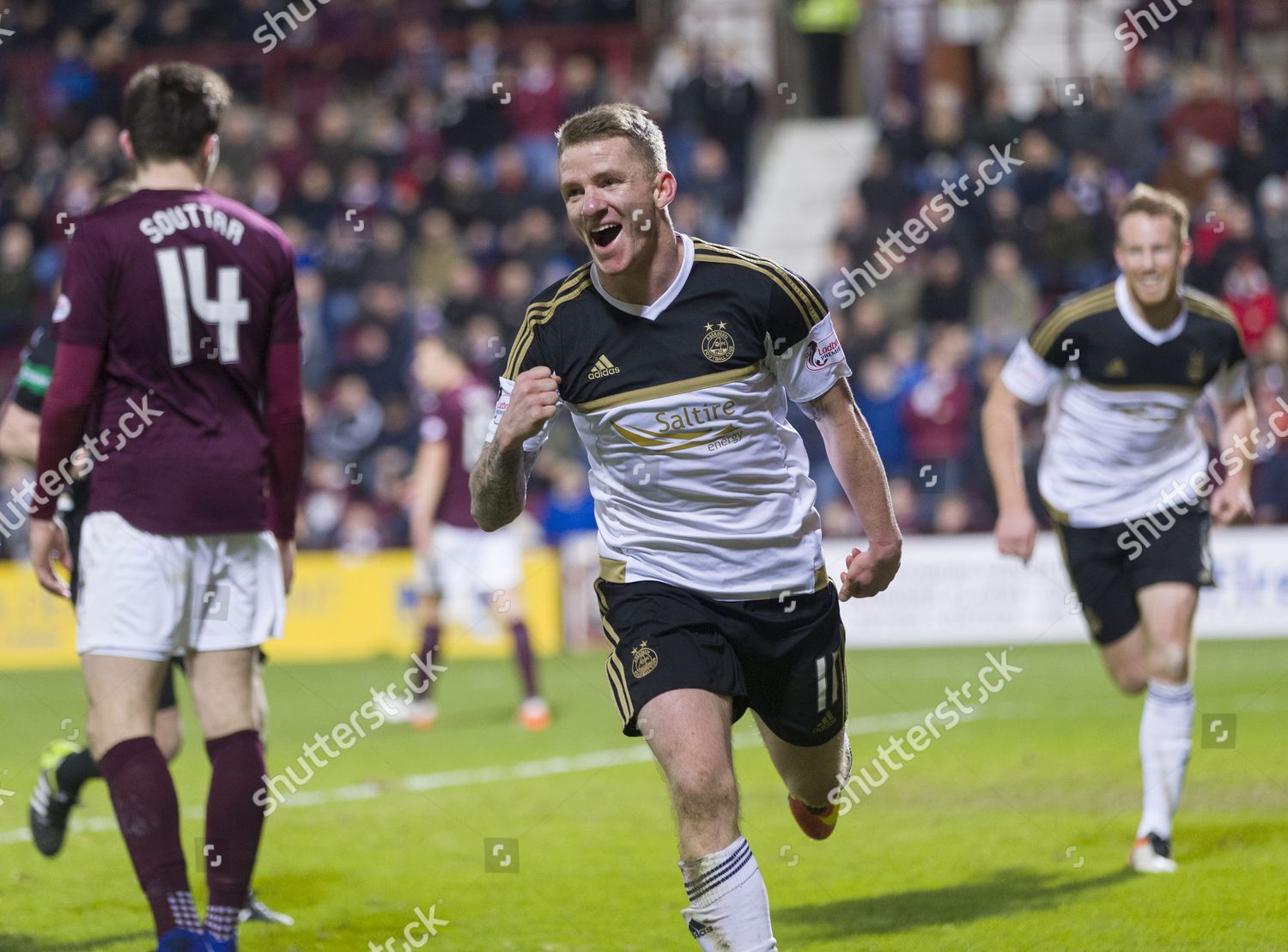 Jonny Hayes Aberdeen Celebrates Scoring First Editorial Stock Photo ...