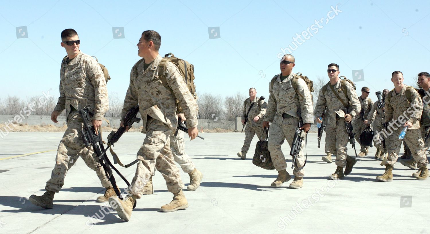 Us Military Servicemen Their Arms Walk Editorial Stock Photo - Stock ...