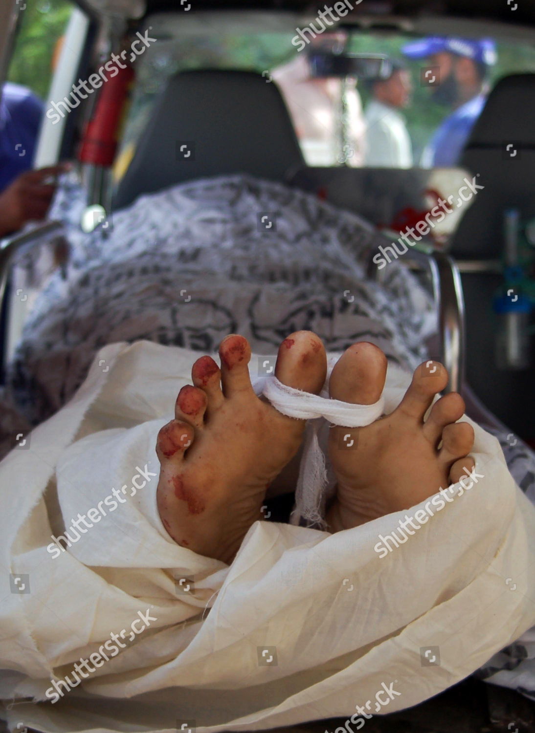 Rescue Workers Carry Dead Body Victim Editorial Stock Photo - Stock ...