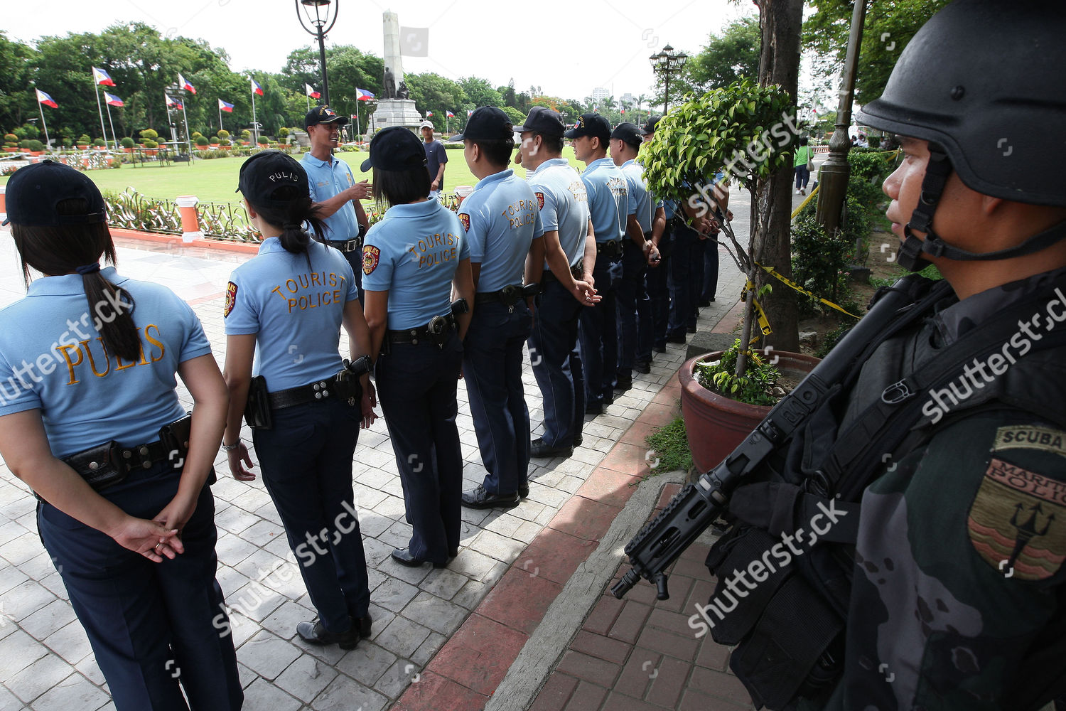 Philippine Police Deployed Security Grounds Jose Editorial Stock Photo ...