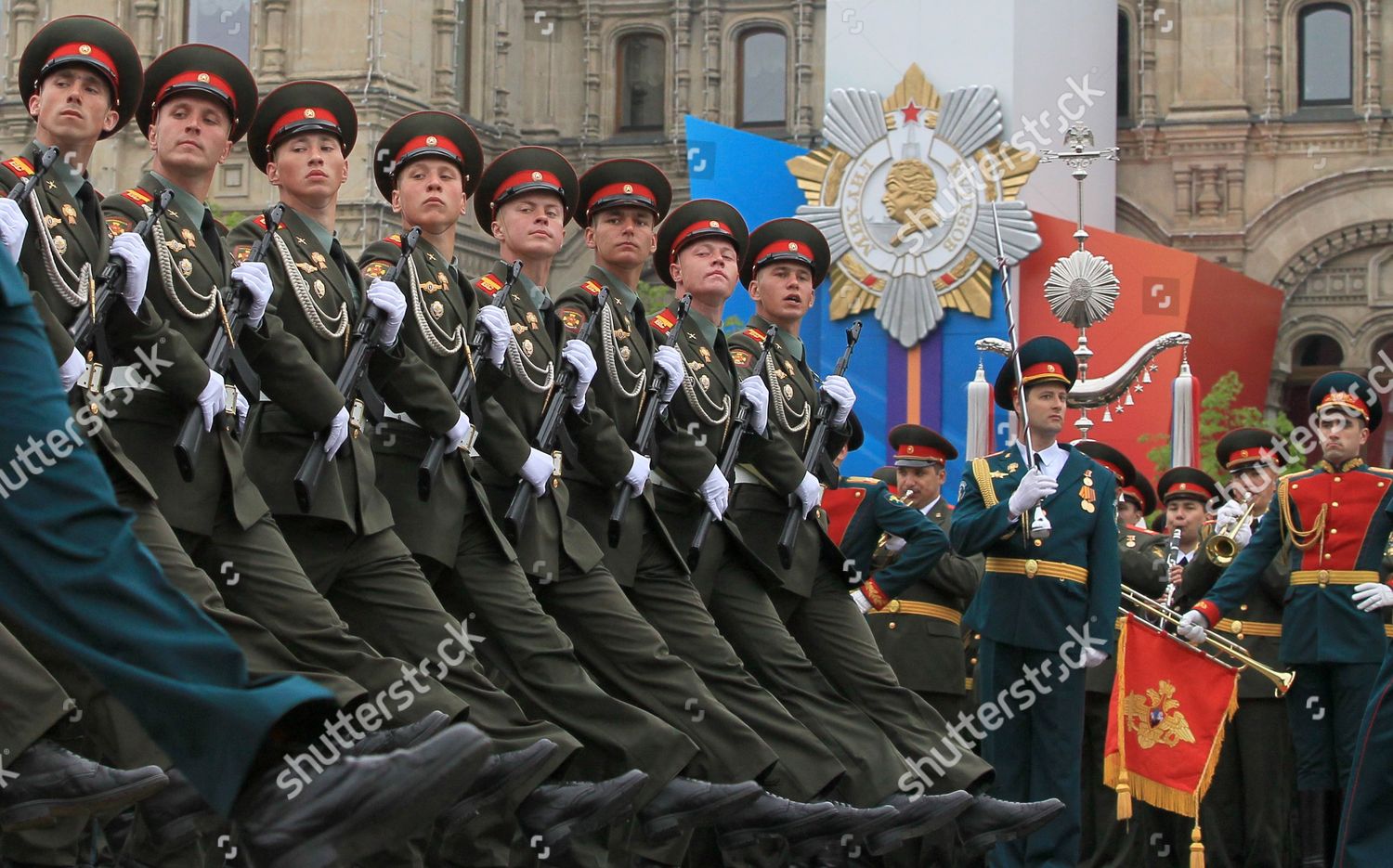 Russian Soldiers March During Victory Day Editorial Stock Photo - Stock ...