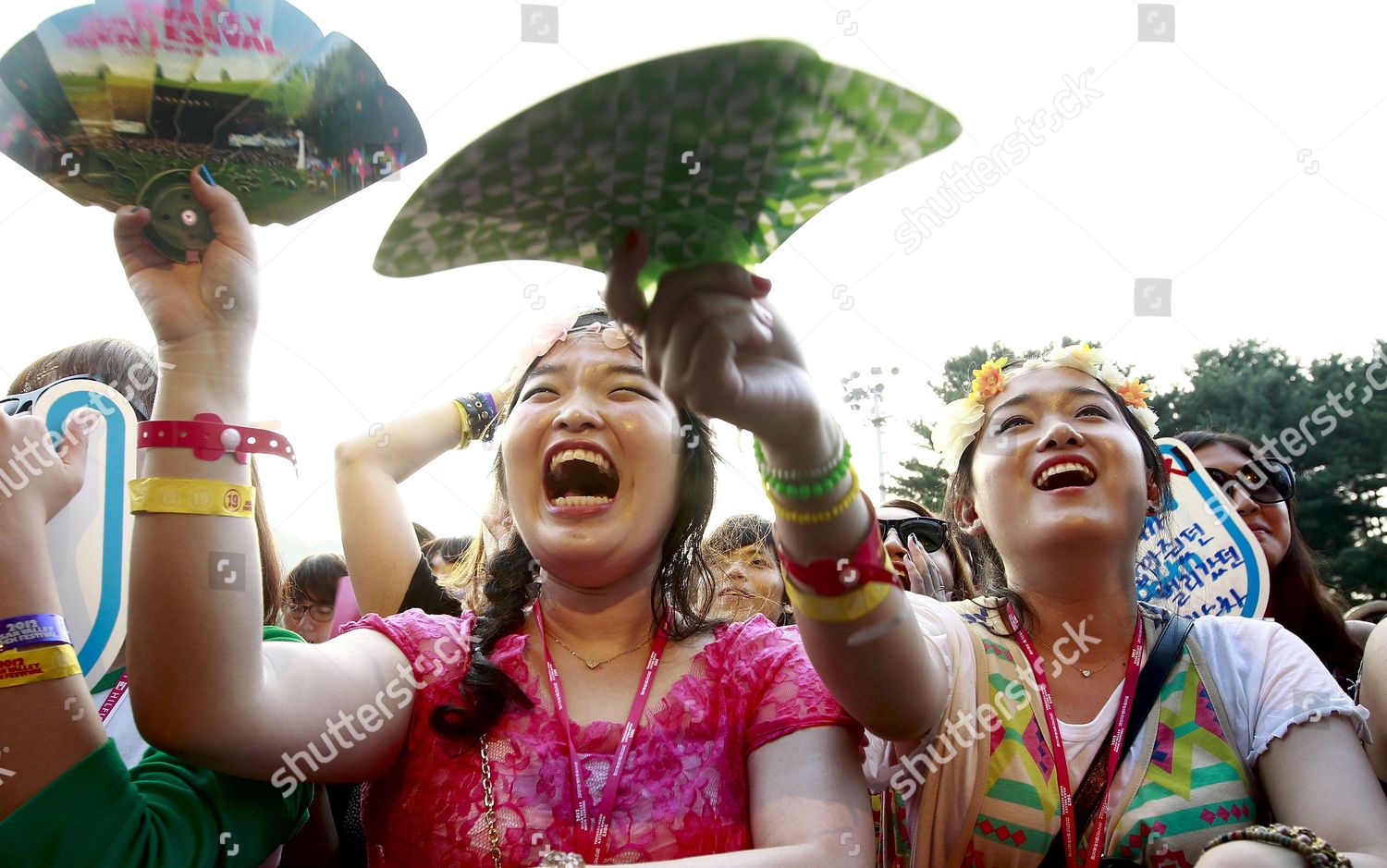 Festivalgoers Cheer During Performance South Korean Editorial Stock ...