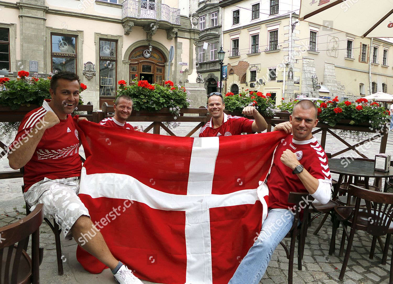 Danish Fans Pose Downtown Lviv Ukraine Editorial Stock Photo - Stock ...