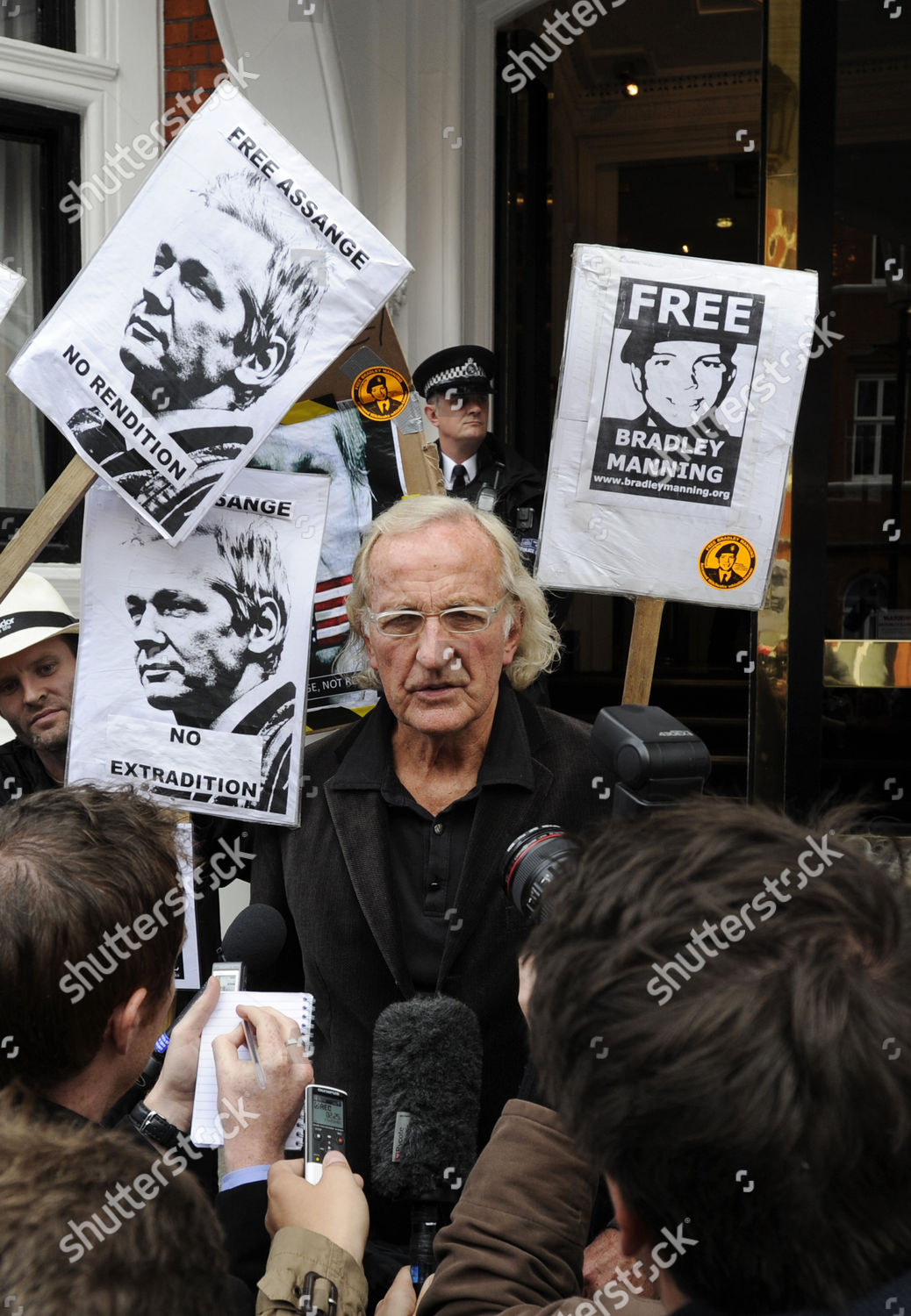 Broadcaster Journalist John Pilger C Speaks Editorial Stock Photo ...
