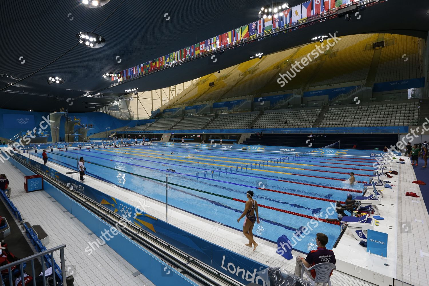 Swimmers Train Swimming Diving Competition Pools Editorial Stock Photo ...
