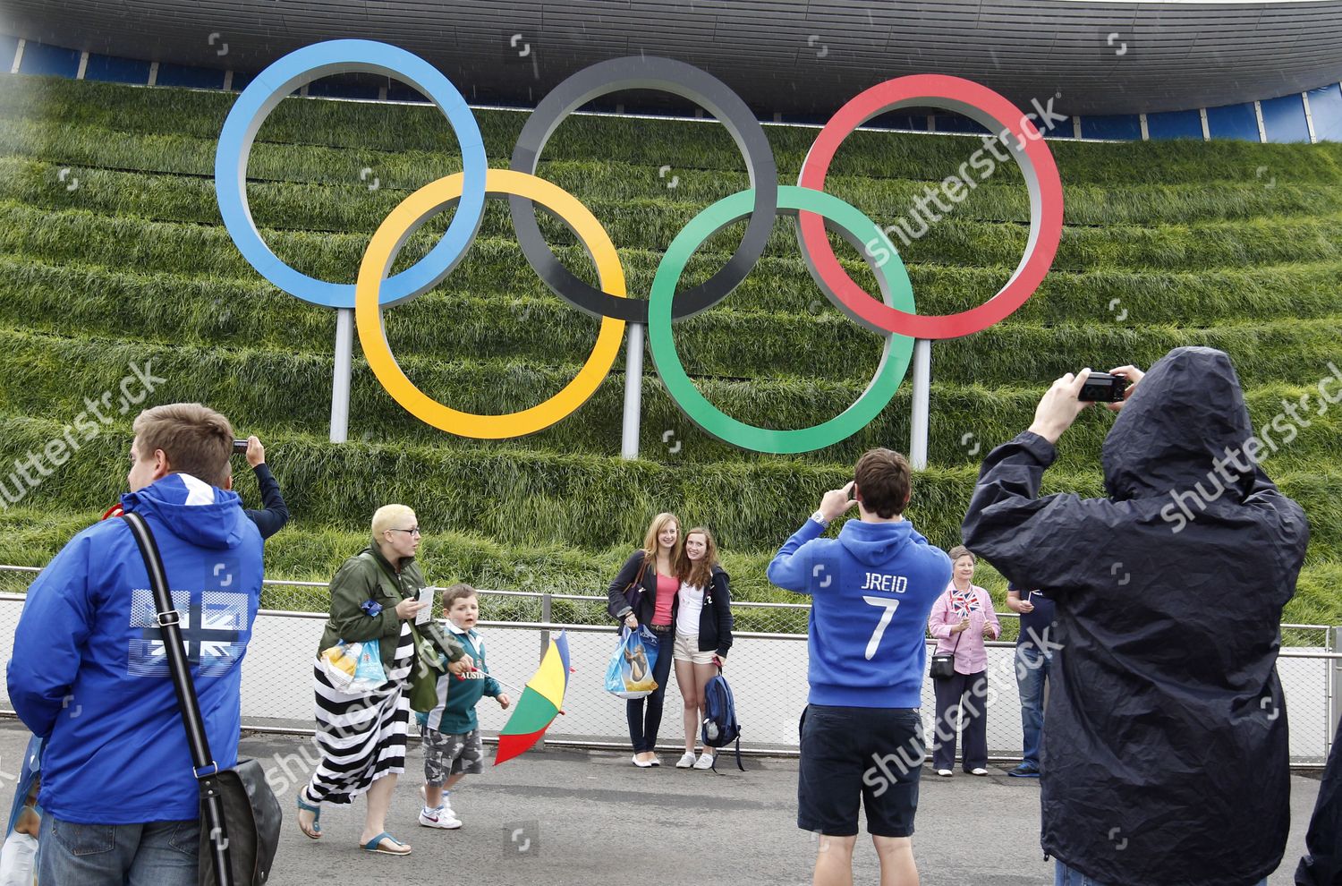 Spectators Have Pictures Taken Front Olympic Editorial Stock Photo ...