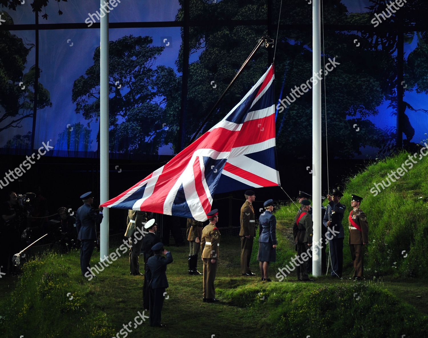 Union Jack Raised During Opening Ceremony Editorial Stock Photo - Stock ...